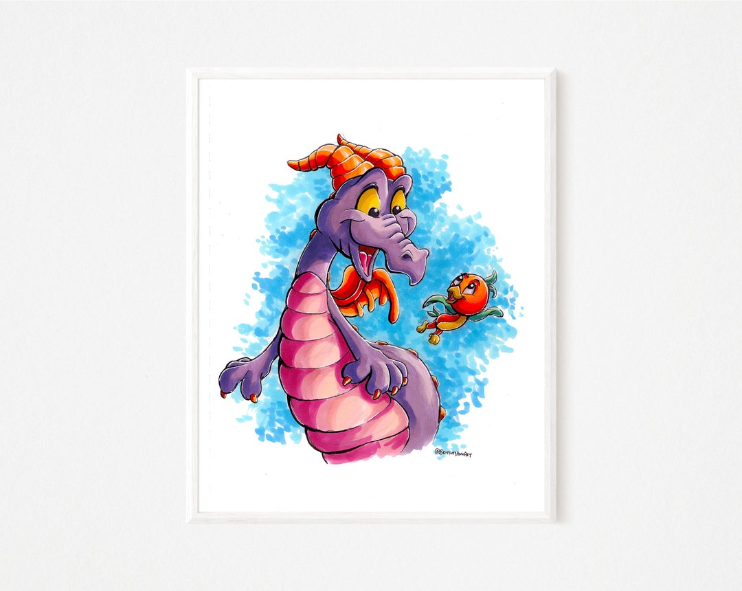 Figment Orange Bird Epcot Disney Art Print - Etsy