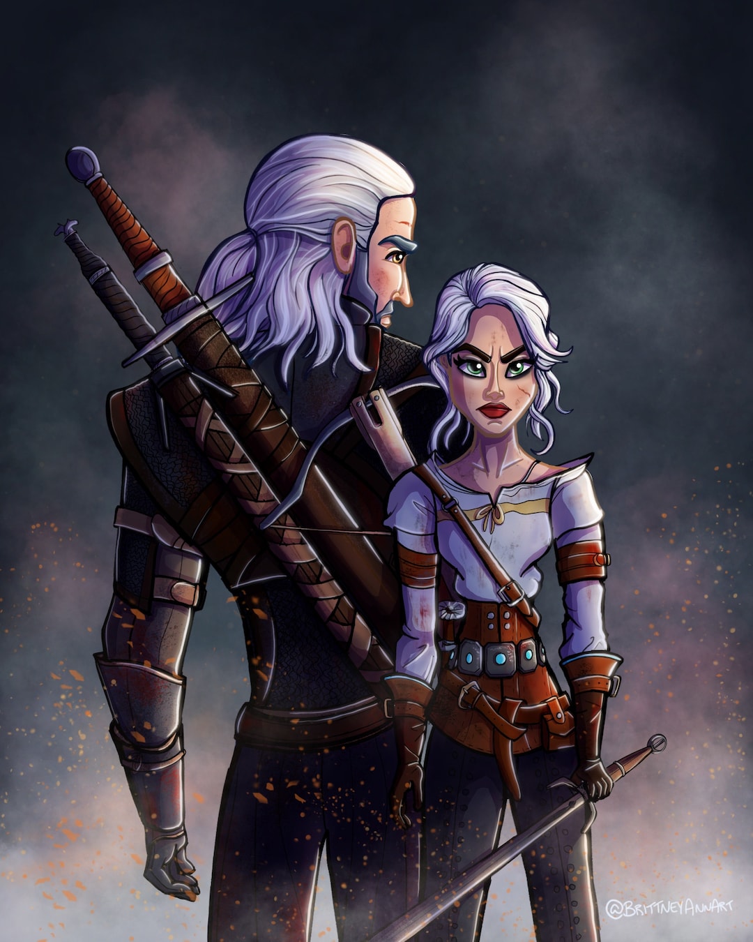 Witcher Art, Geralt of Rivia Ciri Witcher Poster - Etsy