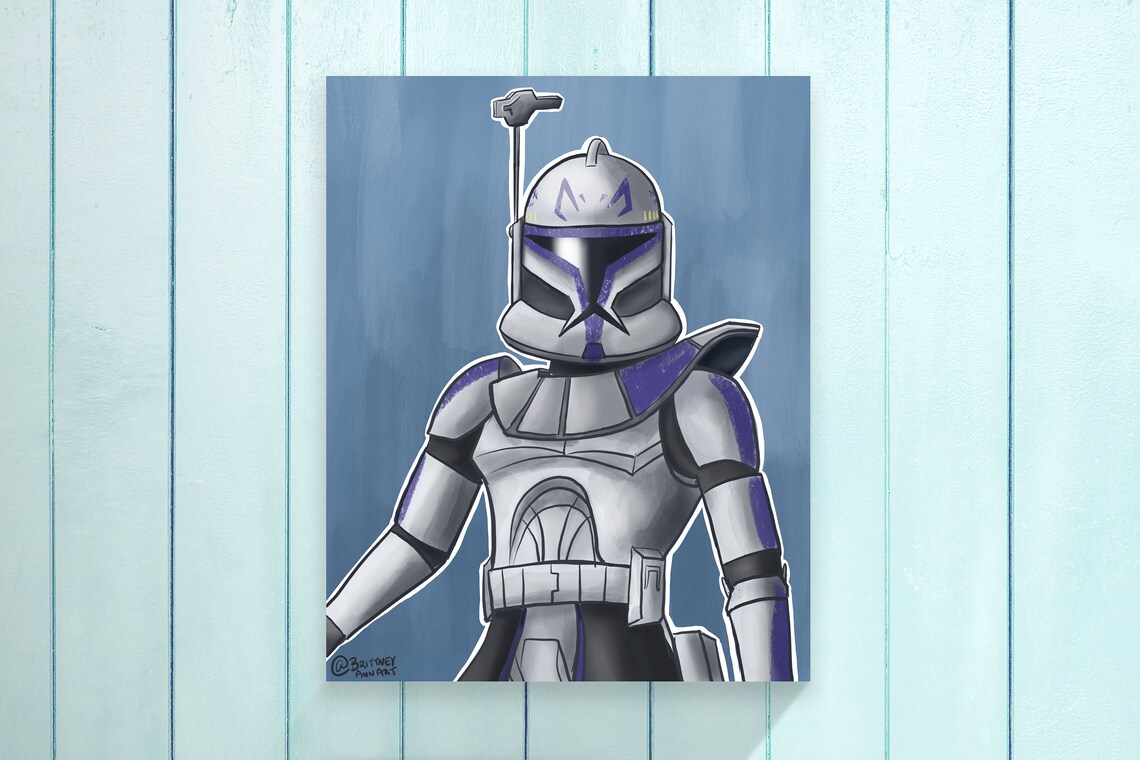 Captain Rex Star Wars Art Print, Star Wars Decor, ARC Trooper, 501st ...