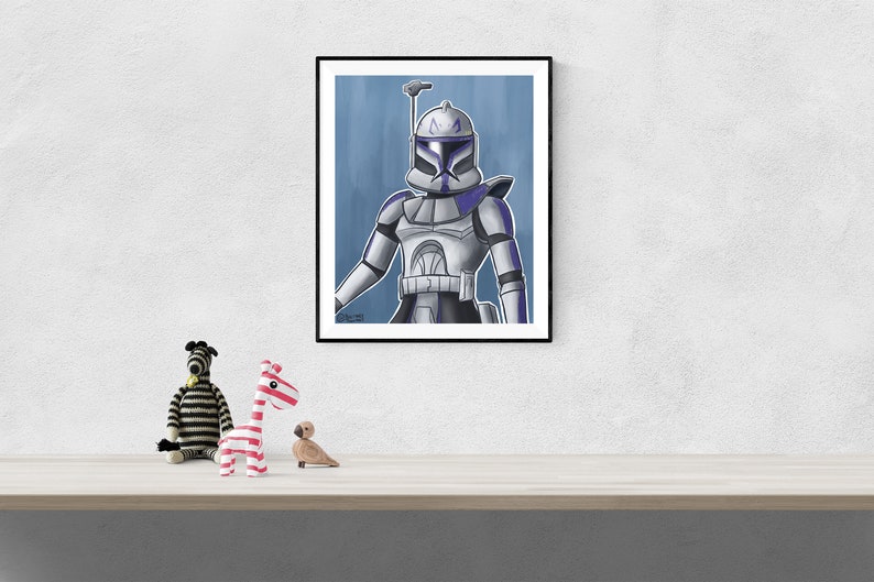 Captain Rex Star Wars Art Print, Star Wars Decor, ARC Trooper, 501st ...