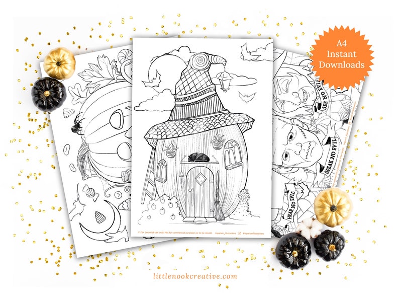 Printable Halloween Colouring Pages, Halloween Art Printable Activity ...