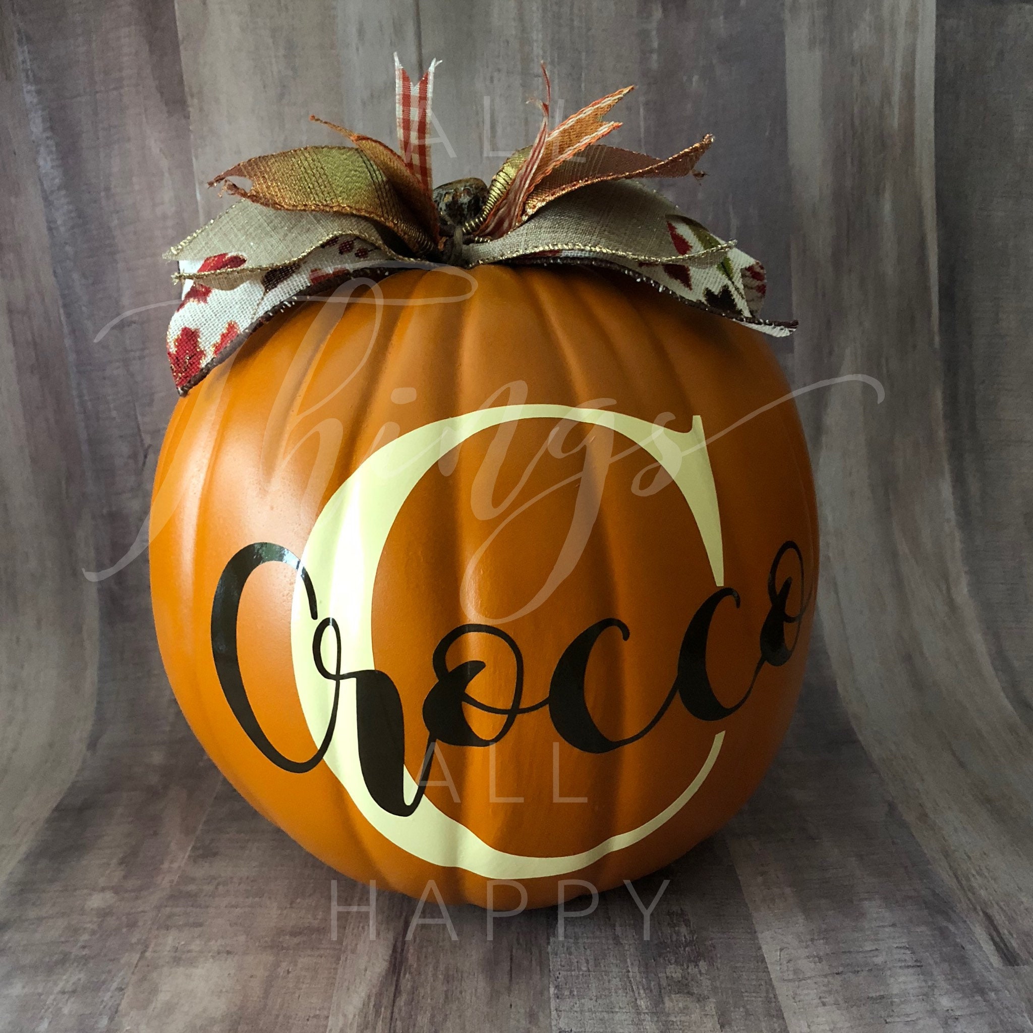 Monogrammed Pumpkin Decor: Personalized Family Name Gift - Etsy