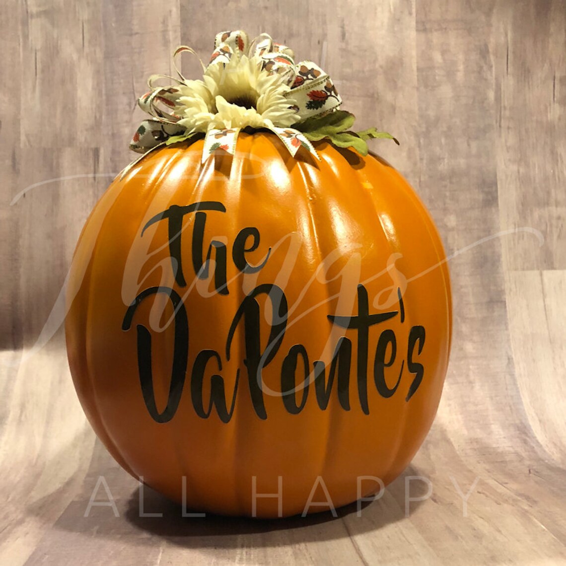 Monogrammed Pumpkin Decor Personalized Pumpkin Decor Gift | Etsy