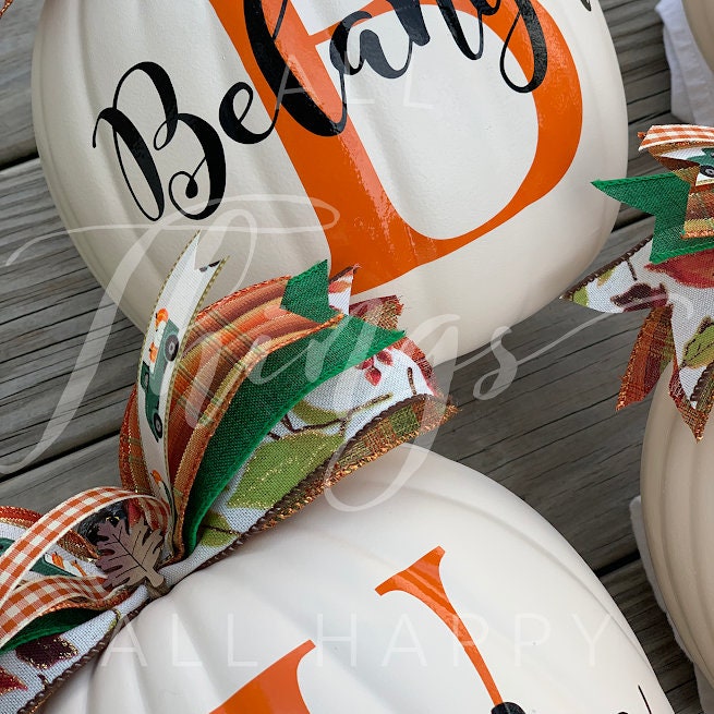 Monogrammed Pumpkin Decor: Personalized Family Name Gift - Etsy