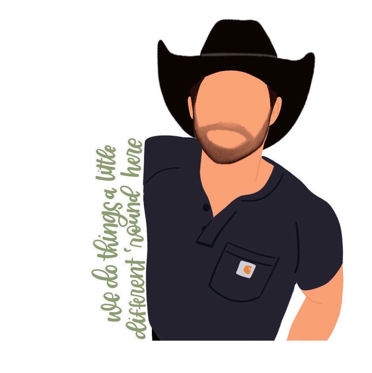 Riley Green Custom Portrait Stickers Country Music Stickers | Etsy