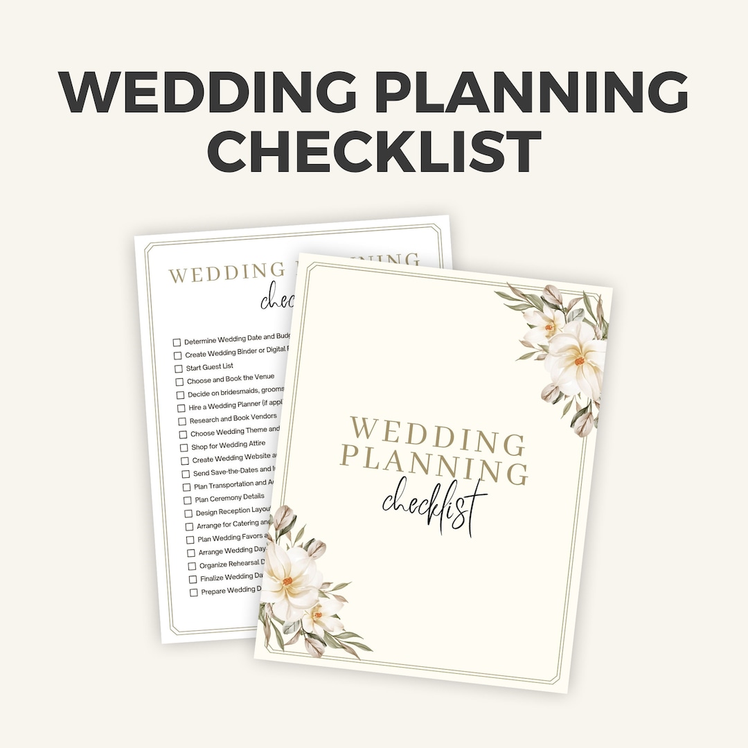 Complete Wedding Planning Checklist Digital Download - Ultimate Wedding ...