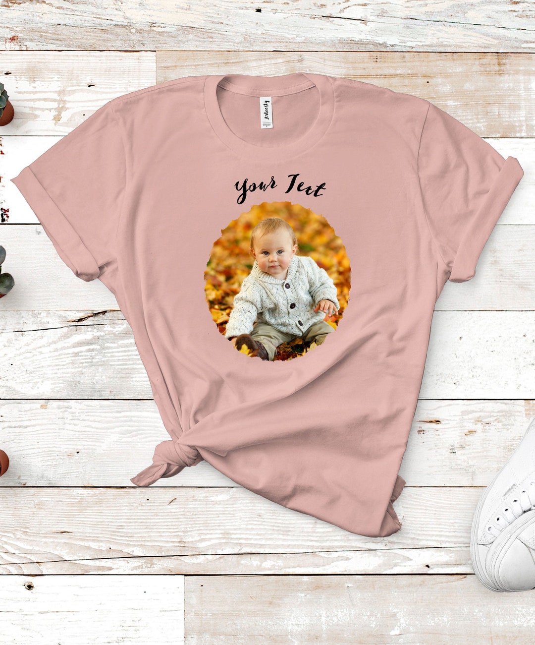 Custom T-shirt. Custom Text and Photo Heart. Your Personal, Unique ...