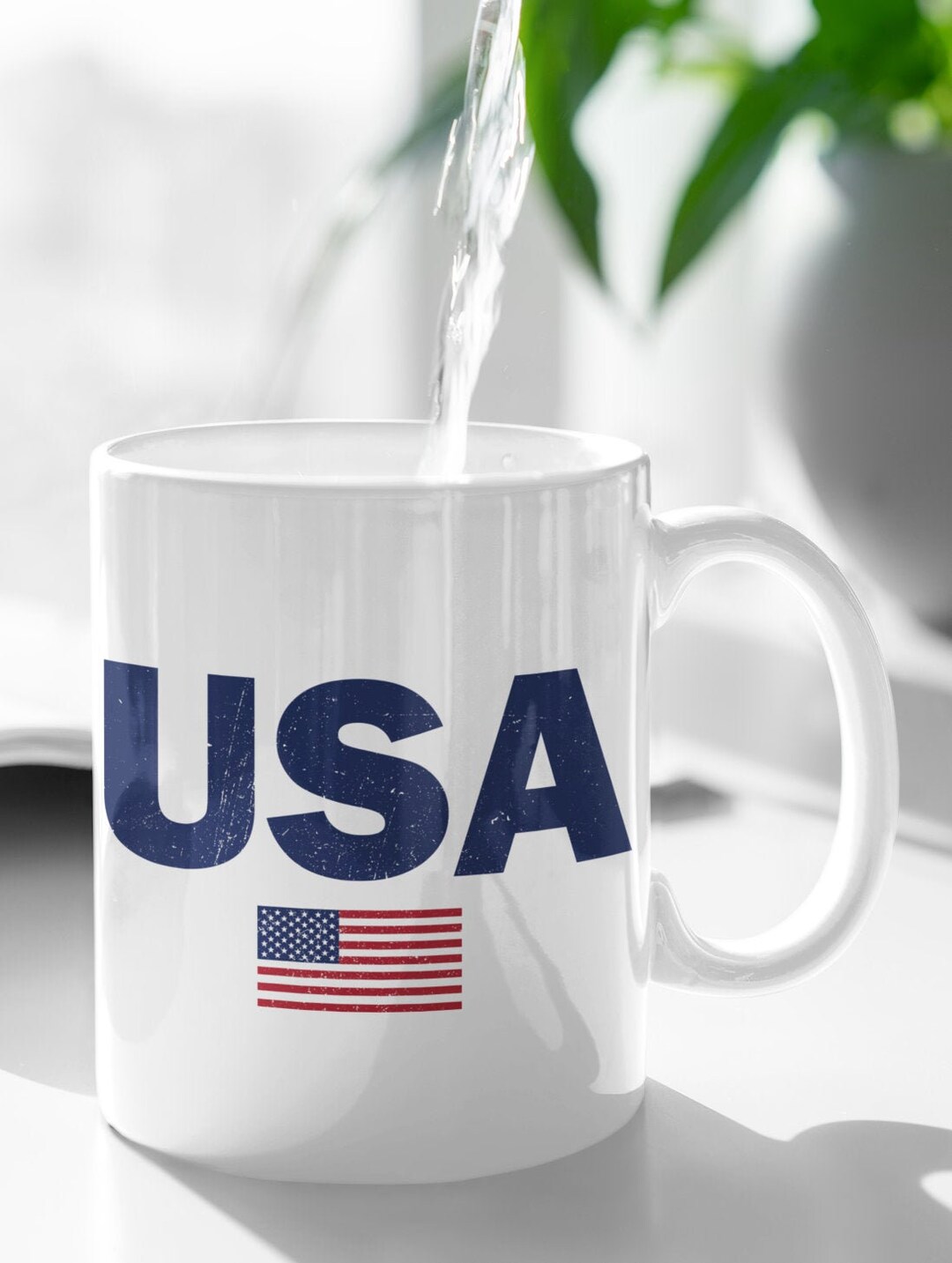 USA American Flag Mug, US Flag Mug, USA 4th of July Mug, Patriotic Mug ...