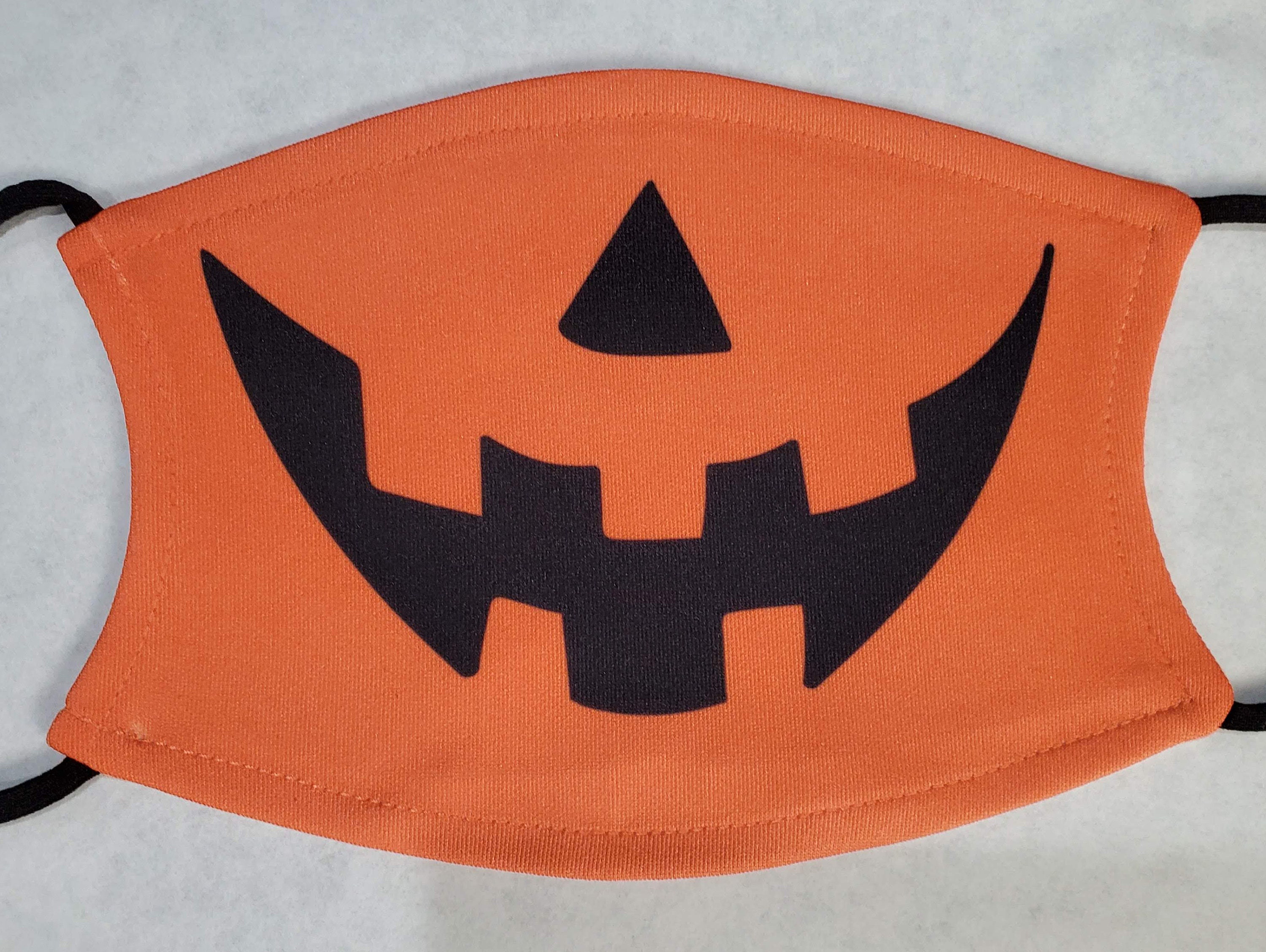 Pumpkin Jack O Lantern Face Mask Funny Halloween Mask With 2 - Etsy