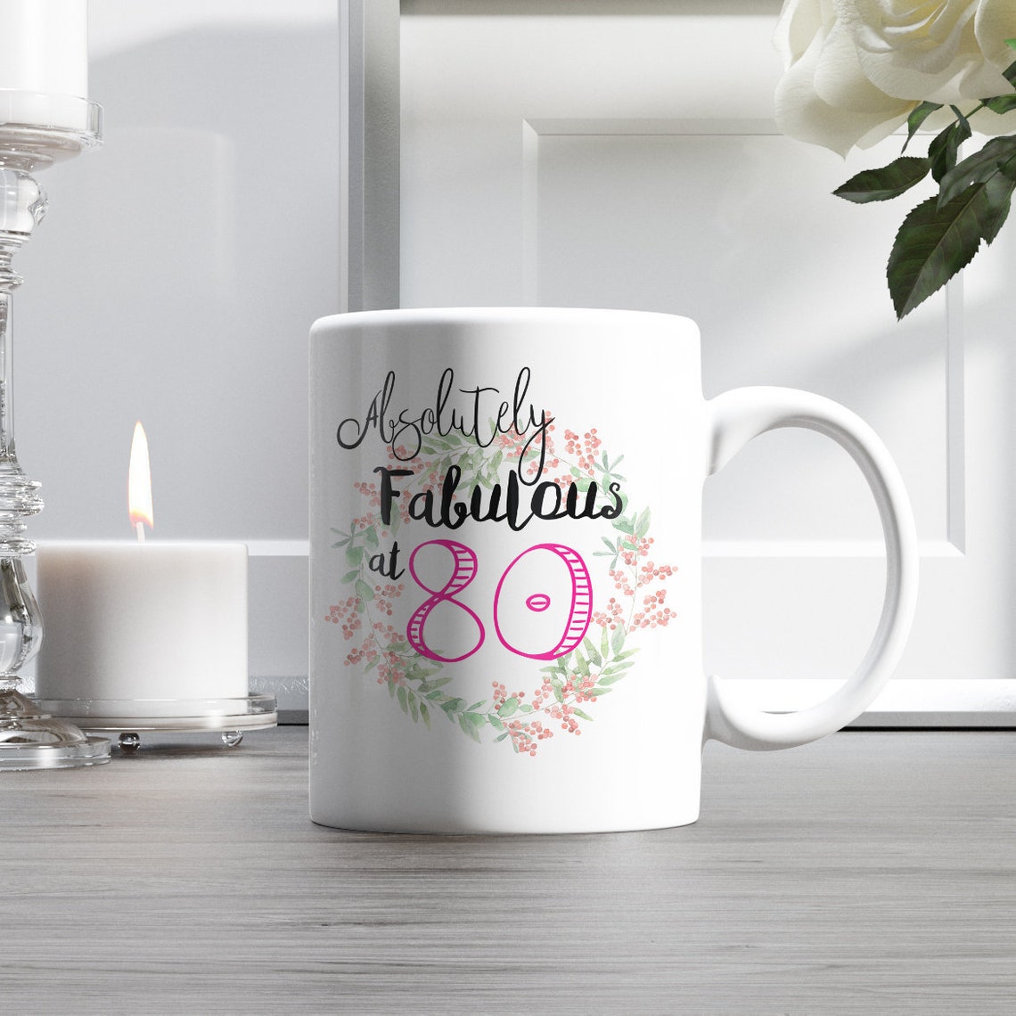 Fabulous at 80 Absolutely Fabulous at 80 80th Birthday Mug - Etsy