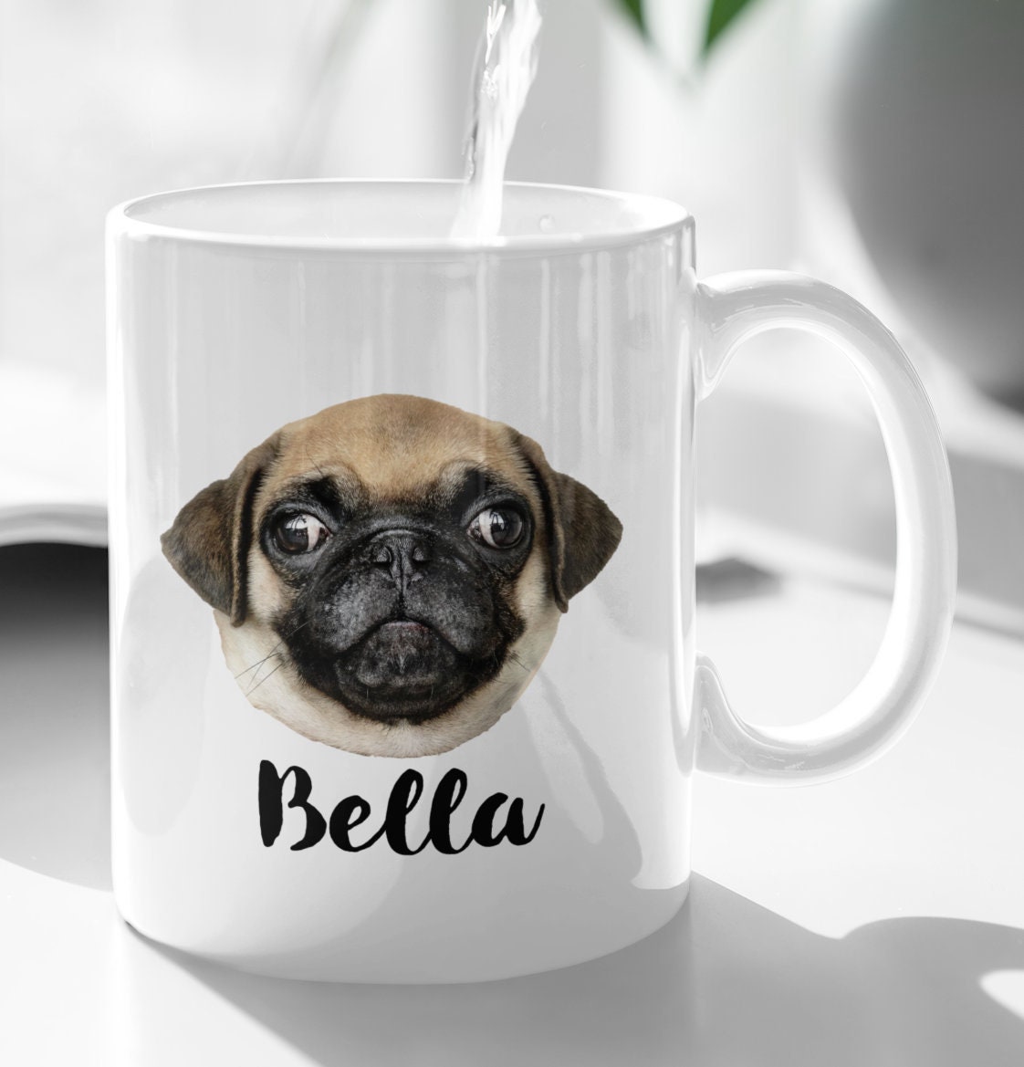 Custom Dog Mug Custom Pet Face Mug Custom Pet Portrait Mug | Etsy