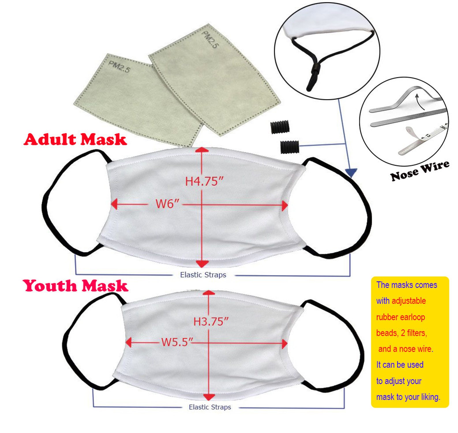 Funny Smile Face Mask With 2 Filters and Pocket Big Lips | Etsy