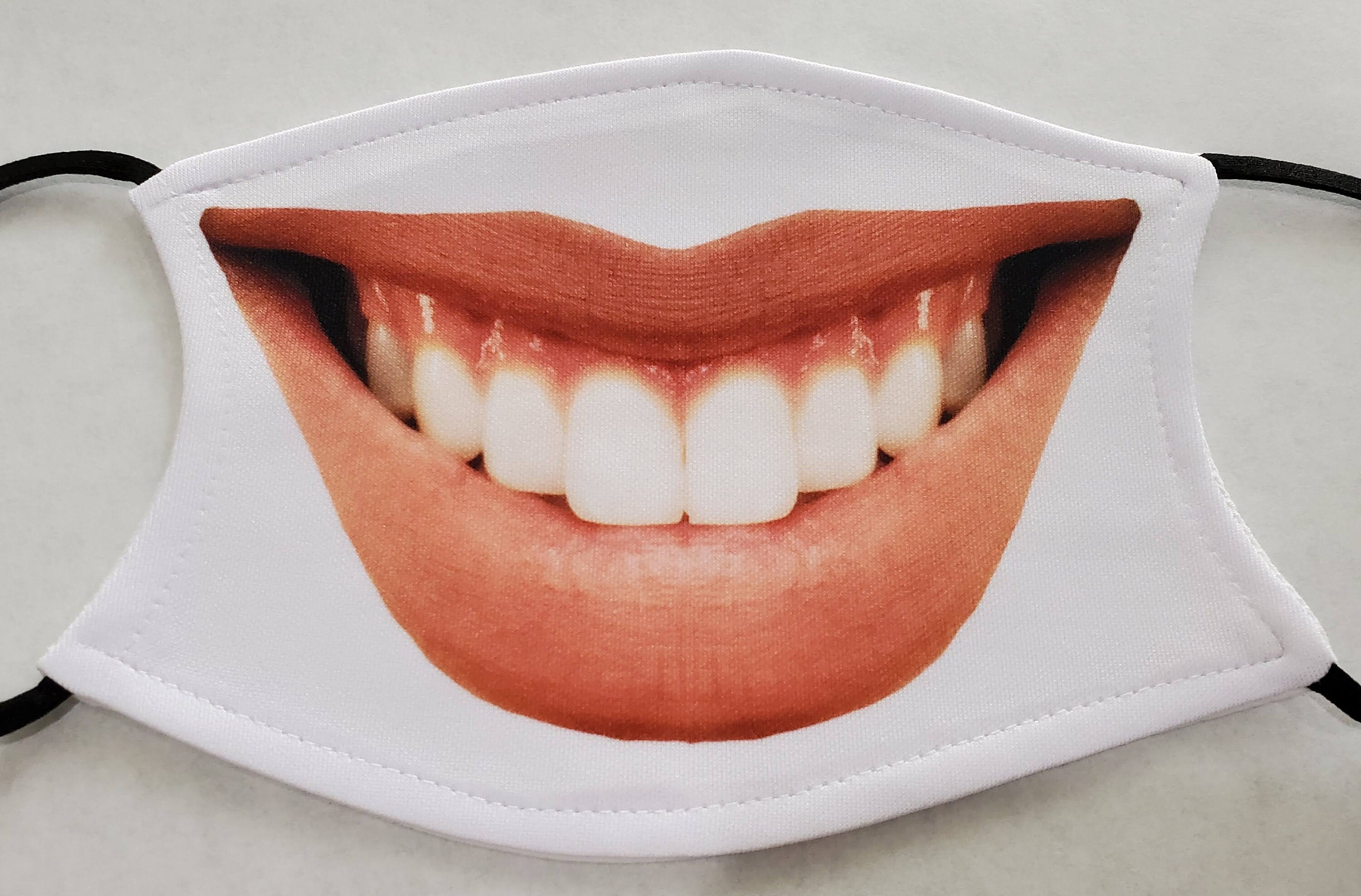 Funny Smile Face Mask With 2 Filters and Pocket Big Lips | Etsy