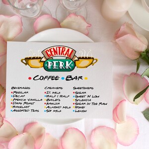 Custom Friends Themed Coffee Bar Bachelorette Hen Party Bridal Shower ...