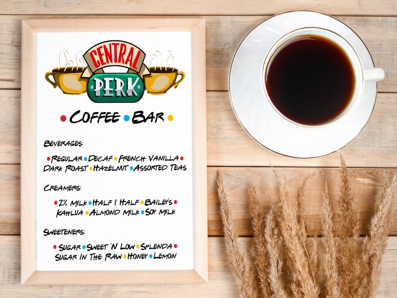 Custom Friends Themed Coffee Bar Bachelorette Hen Party Bridal Shower ...
