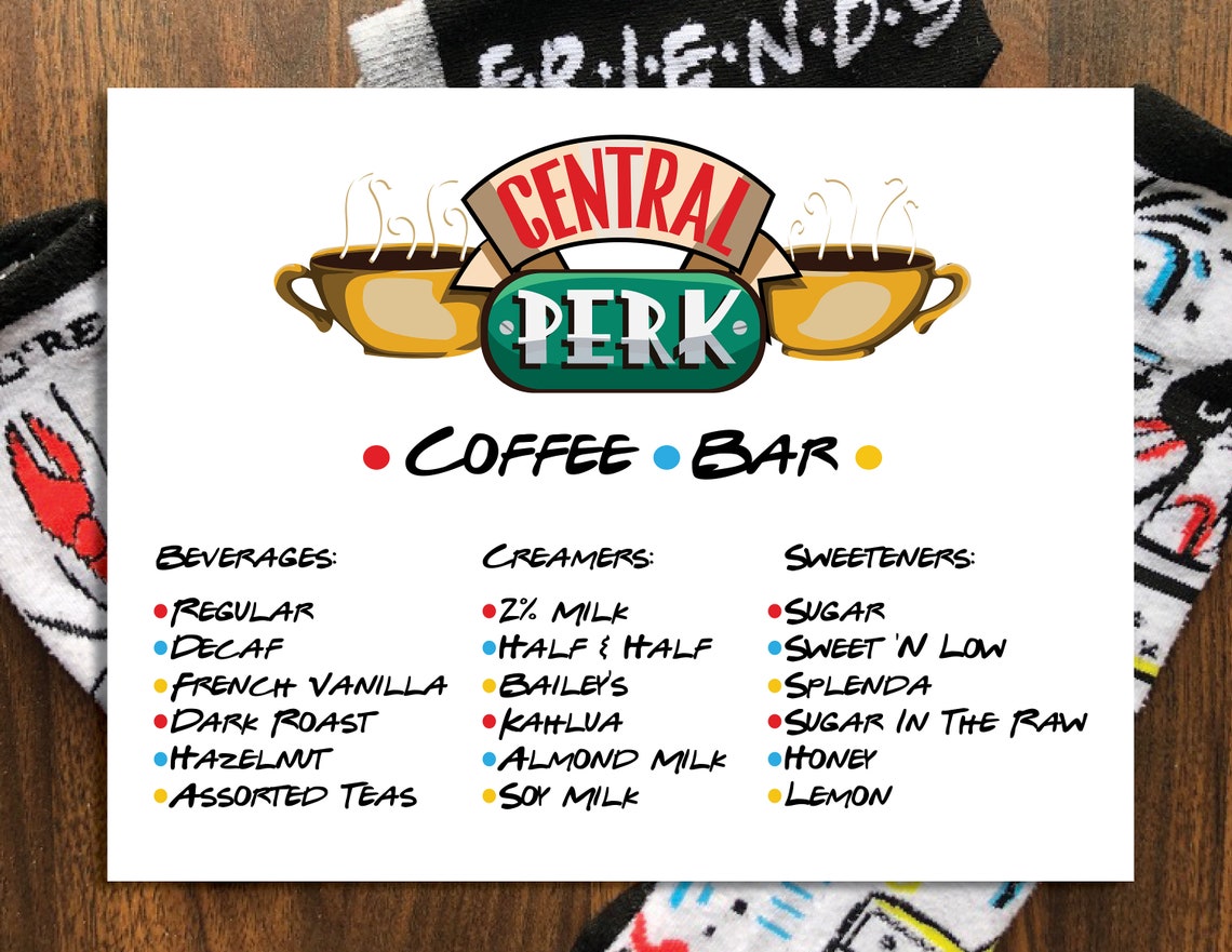 Custom Friends Themed Coffee Bar Bachelorette Bridal Shower - Etsy