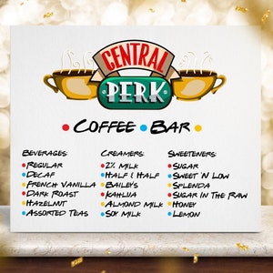 Custom Friends Themed Coffee Bar Bachelorette Hen Party Bridal Shower ...