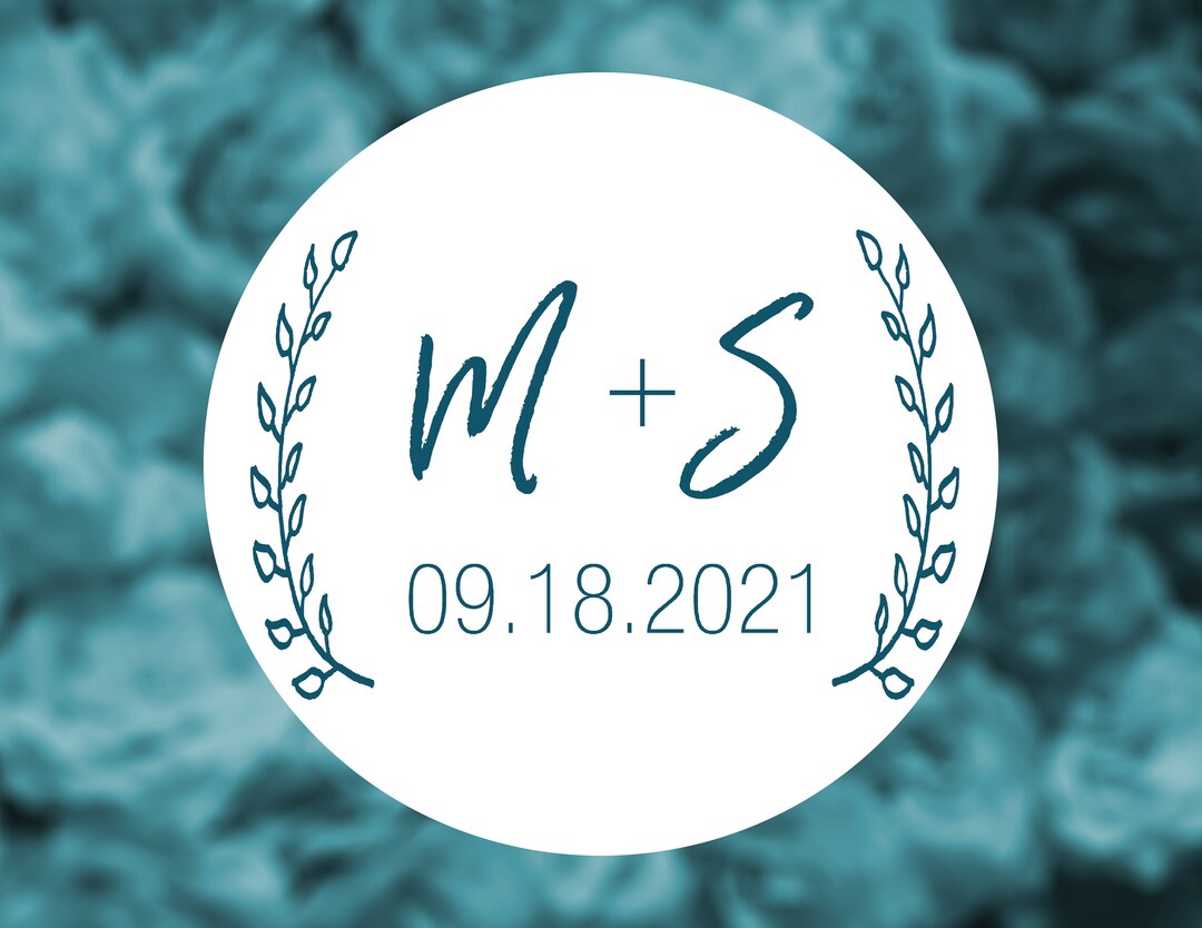 Round Boho Initial Sticker, Custom Printable Stickers for Favors Gifts ...