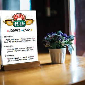 Custom Friends Themed Coffee Bar Bachelorette Hen Party Bridal Shower ...