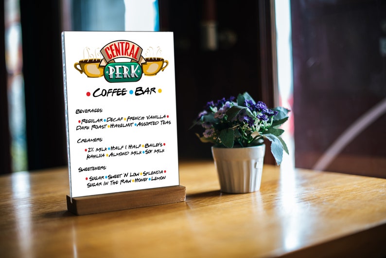 Custom Friends Themed Coffee Bar Bachelorette Hen Party Bridal Shower ...