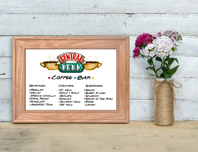 Custom Friends Themed Coffee Bar Bachelorette Bridal Shower - Etsy