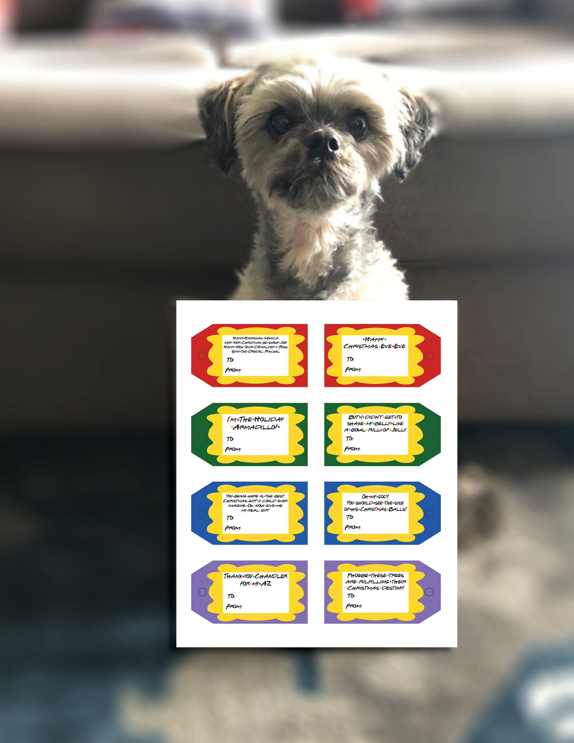 Friends Themed Gift Tags Printable Holiday Gift Tags Digital - Etsy