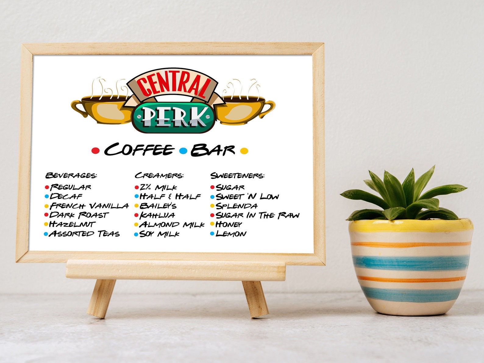 Custom Friends Themed Coffee Bar Bachelorette Hen Party Bridal Shower ...