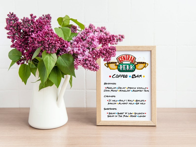 Custom Friends Themed Coffee Bar Bachelorette Hen Party Bridal Shower ...
