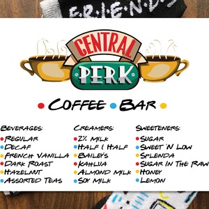 Custom Friends Themed Coffee Bar Bachelorette Hen Party Bridal Shower ...
