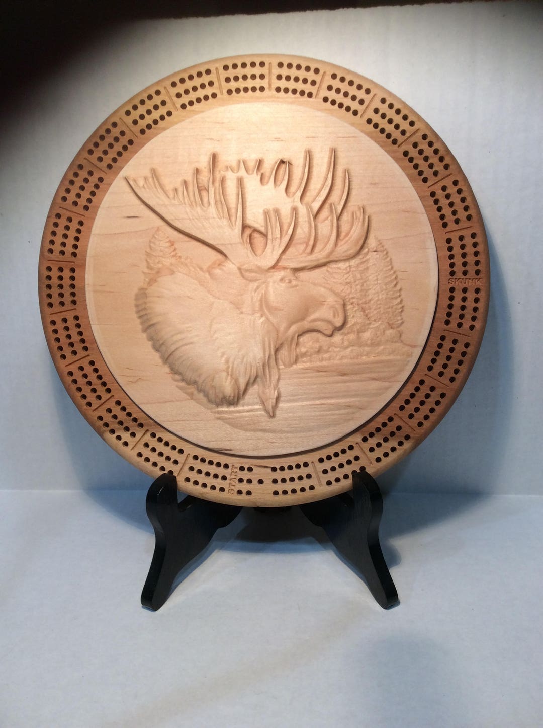 Wooden Moose Cribbage Board - Etsy