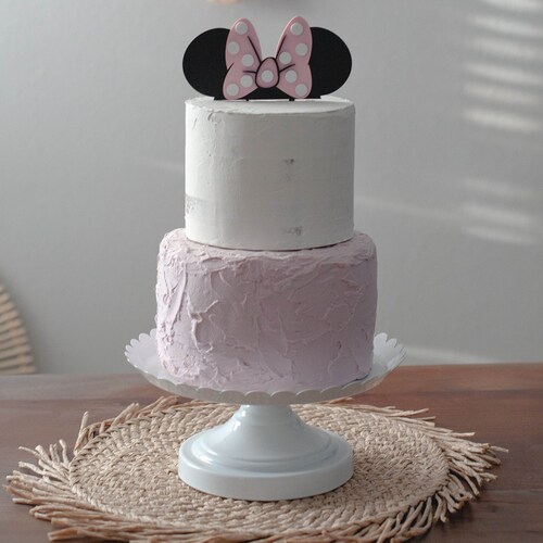 Minnie Mouse Ears and Bow Cake Topper ACRYLIC - Etsy