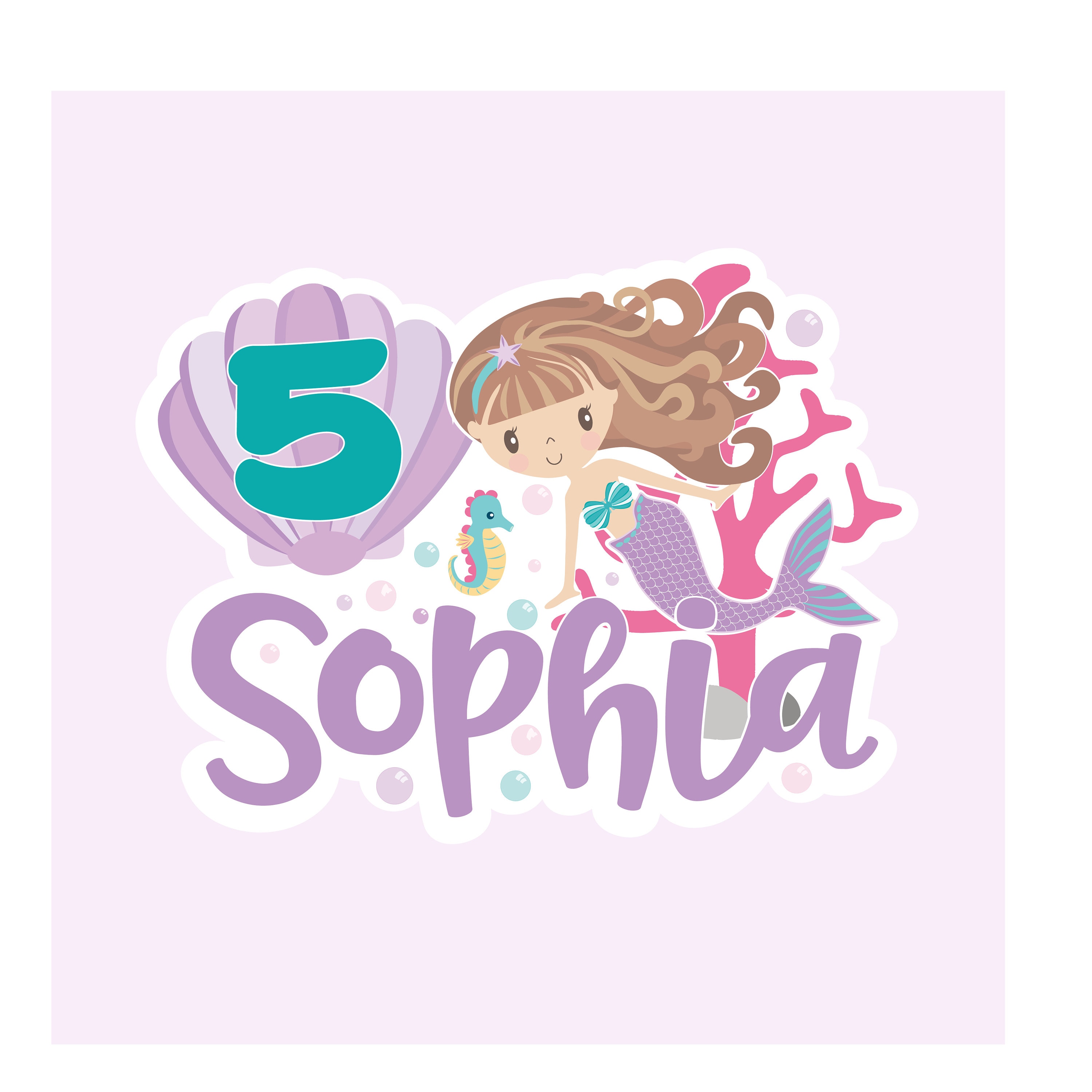 Printable Mermaid Birthday Cake Topper / DIGITAL | Etsy