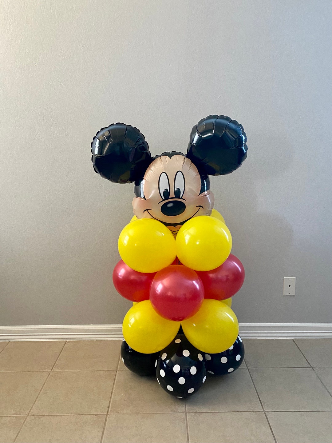 Mickey Mouse Balloon Column- Includes Balloon Sizer and Video TUTORIAL ...