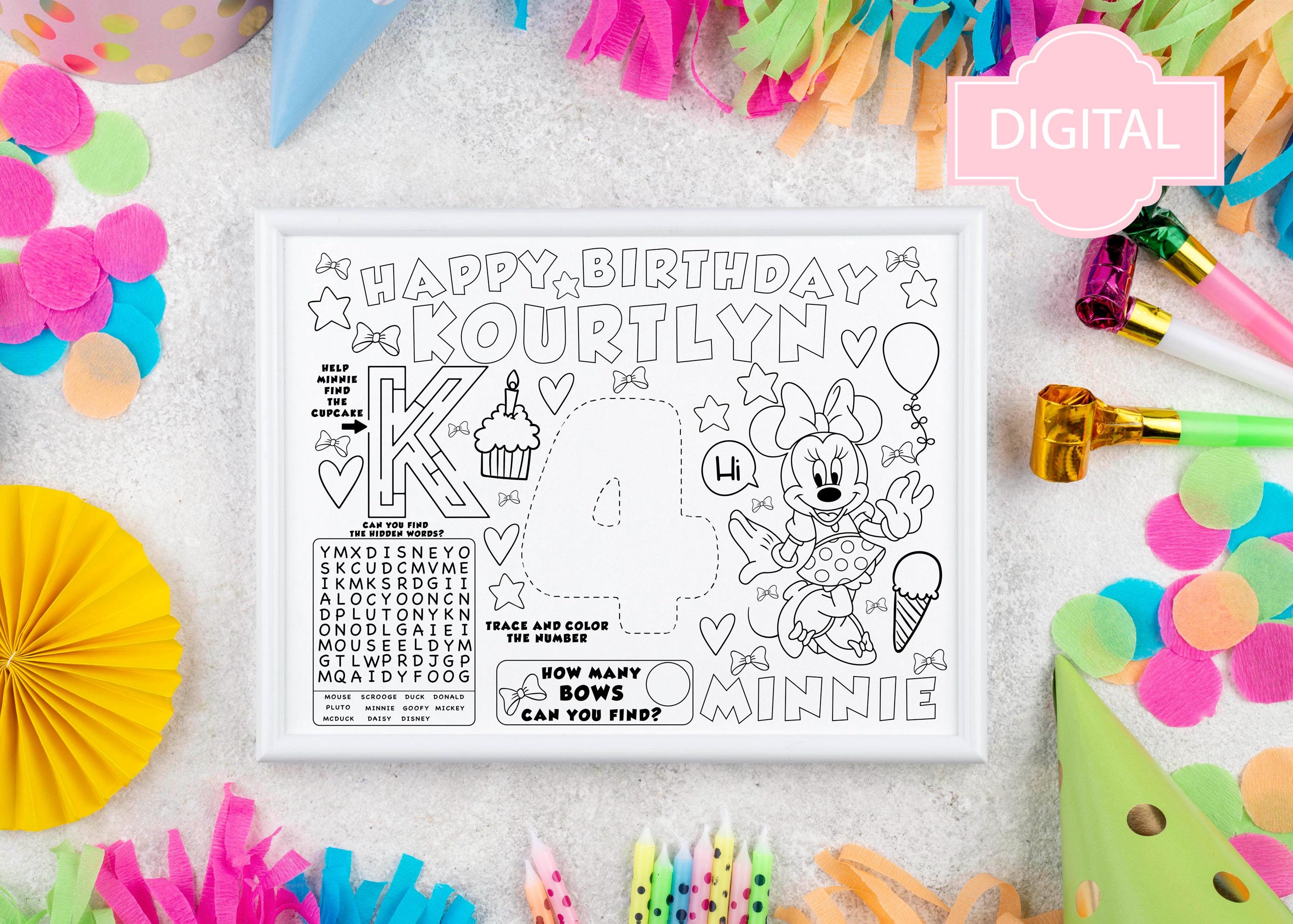 Mouse Party Games Coloring Printable PDF-JPG-PNG - Etsy