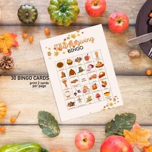 Thanksgiving Bingo 30 Cards Printable PDF - Etsy
