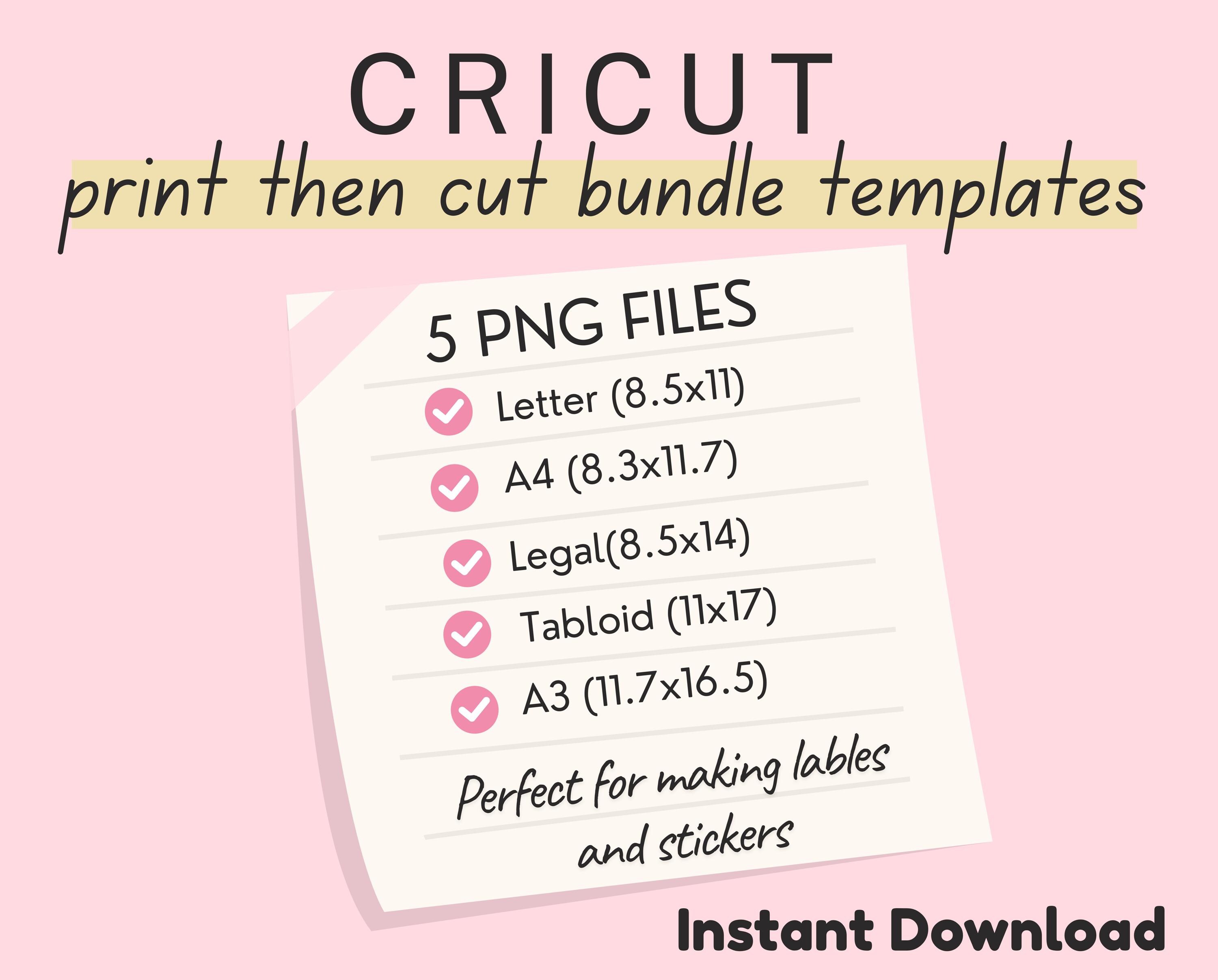 Full Page Print Then Cut Template | All Sizes Letter A4 Legal Tabloid ...