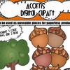 Acorns Digital Clipart- Moveable PNG Pieces - Etsy