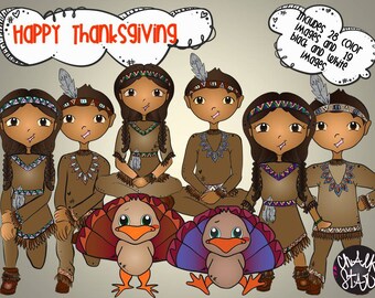 Thanksgiving Clipart personal and Limited Commercial Use Pilgrim ...
