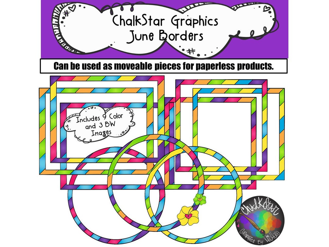 Frames and Borders- Chalkstar Graphics - Etsy
