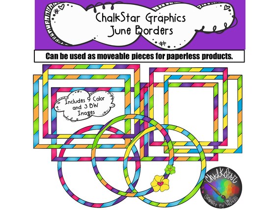 Frames and Borders Chalkstar Graphics | Etsy