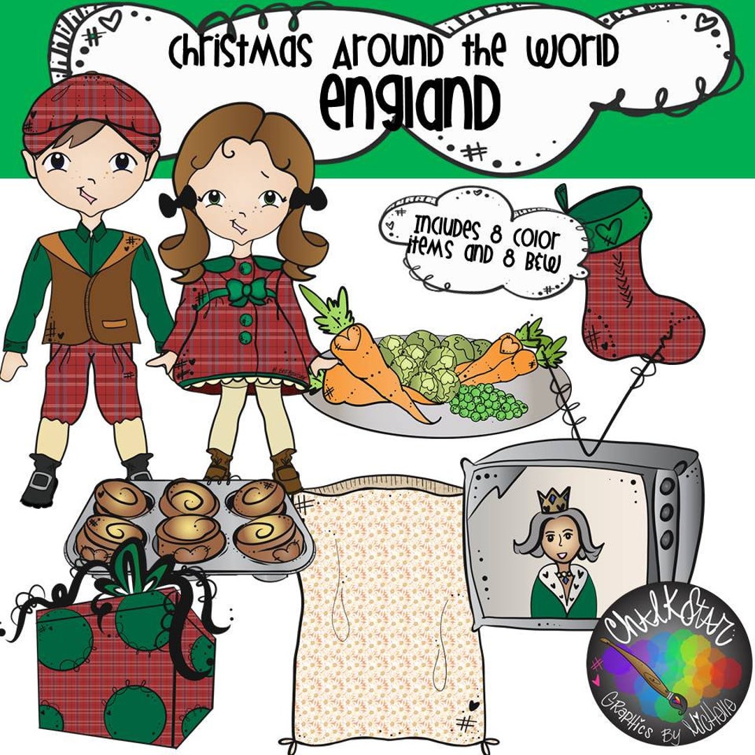 Christmas Around the World England Clipart - Etsy