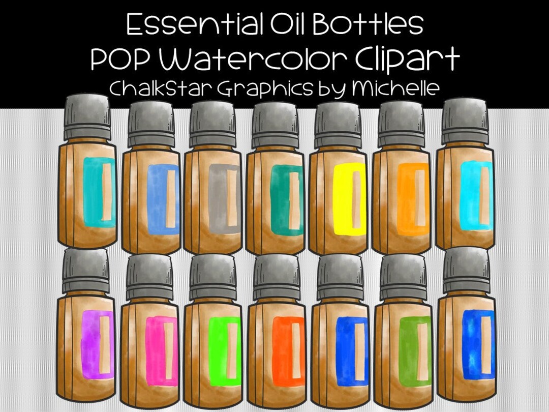 Essential Oil Bottles Soft Watercolor Clip Art - Etsy