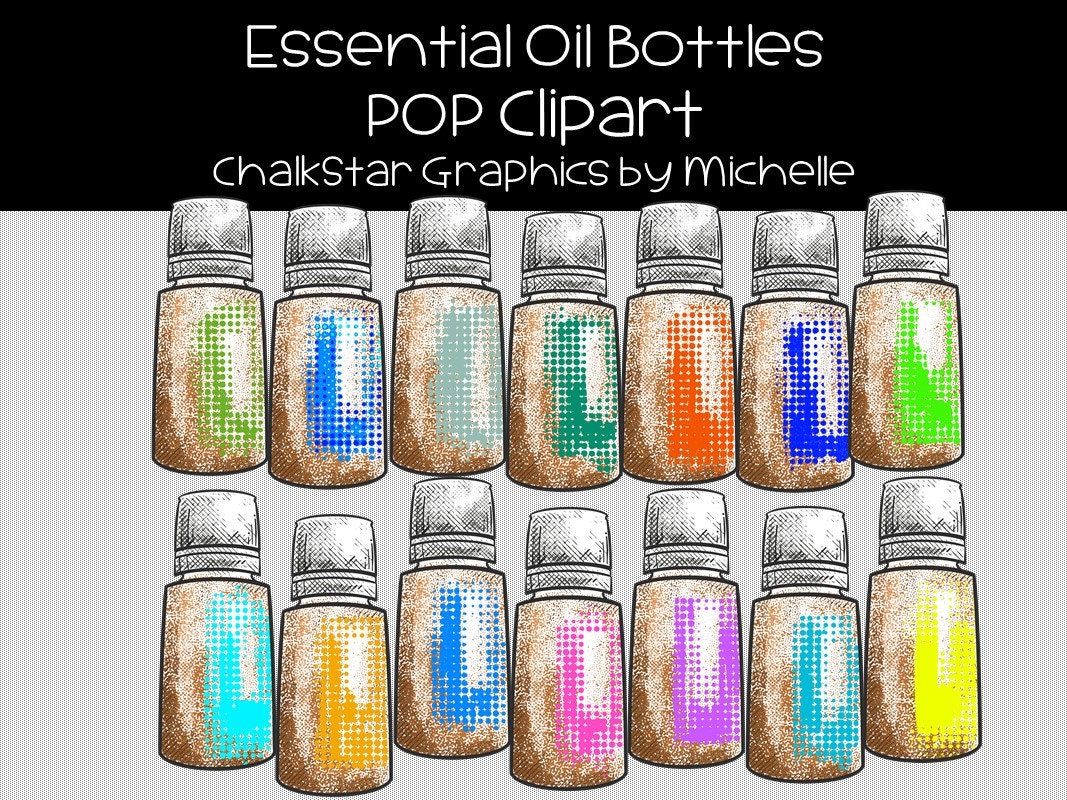 Essential Oil Bottles POP Clipart - Etsy