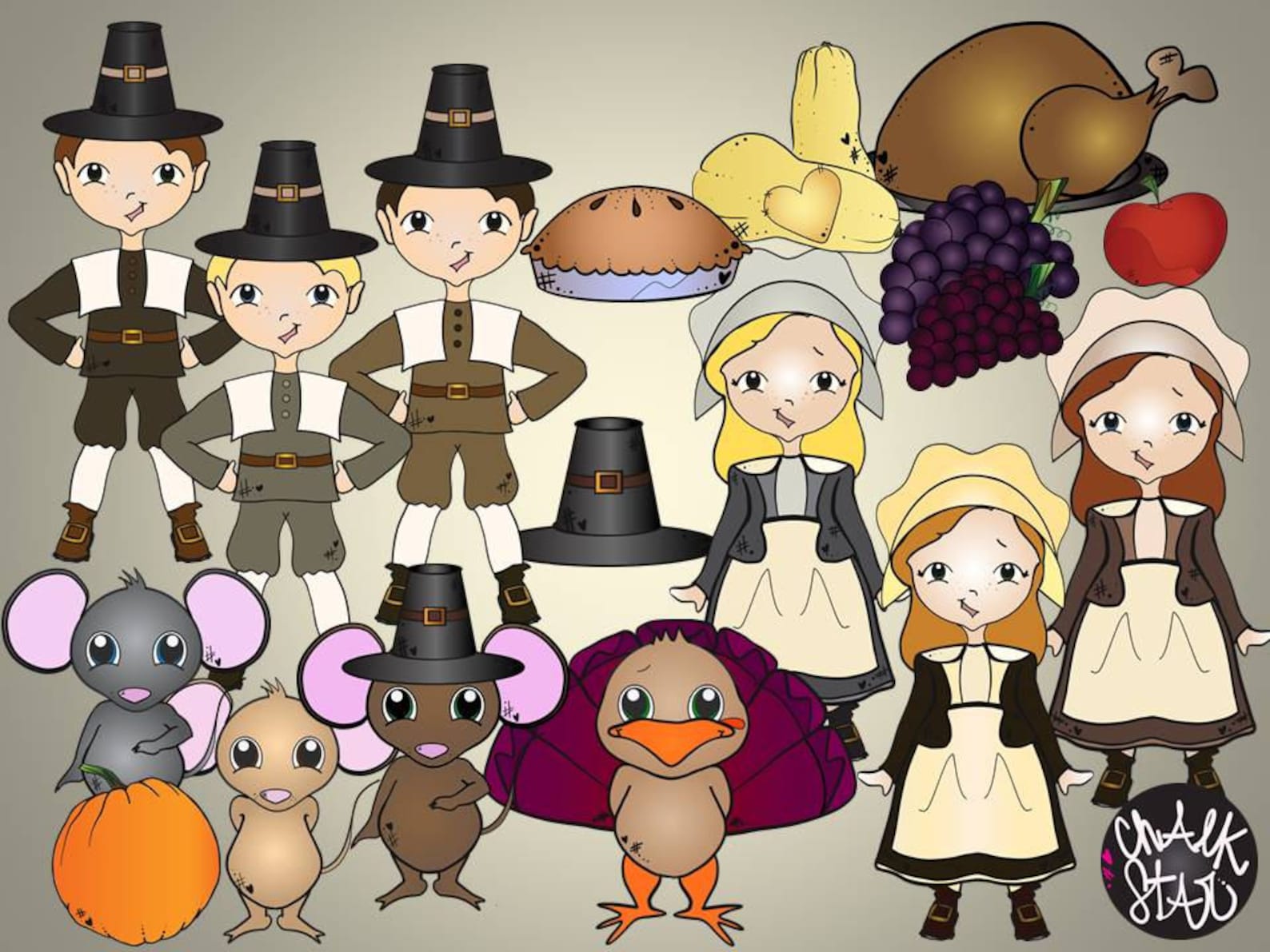Thanksgiving Clipart - Etsy