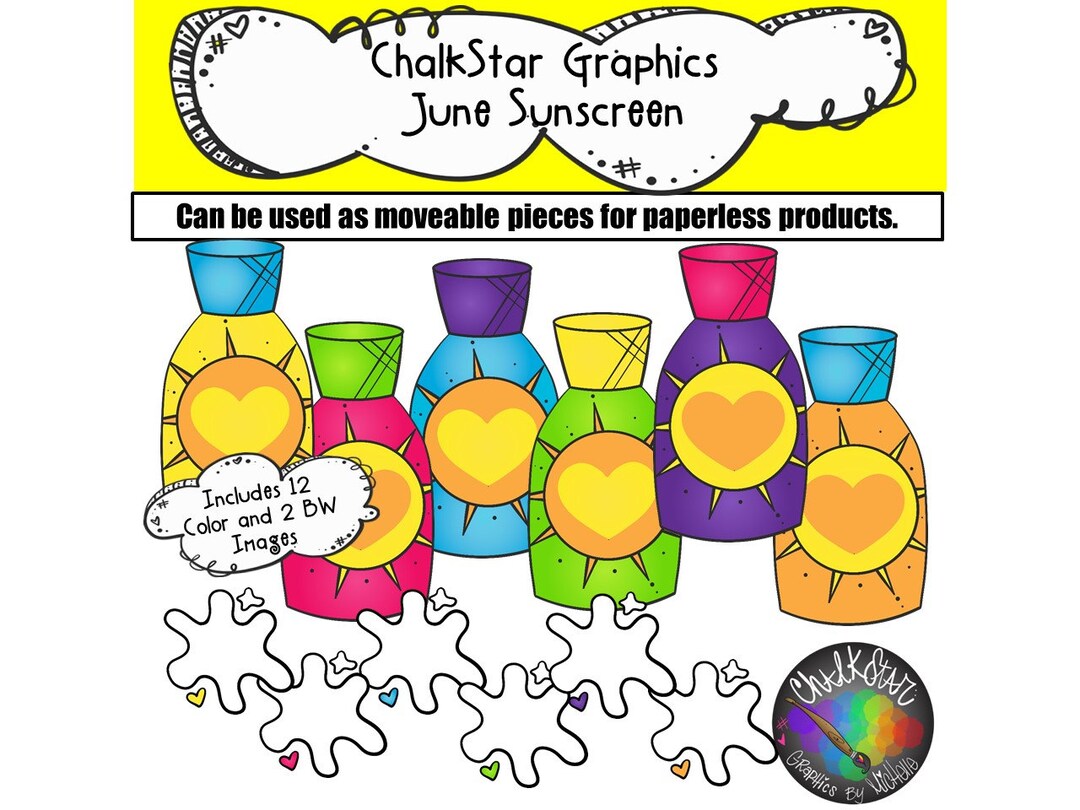 Sunblock Clip Art –chalkstar Graphics - Etsy