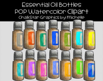 Essential Oil Bottles POP Clipart - Etsy