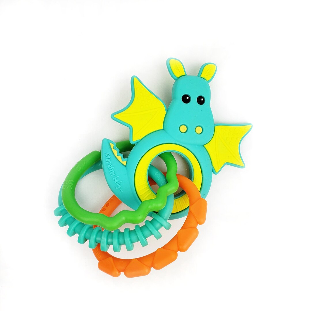 Linkable Dragon Teether Baby Shower, Newborn Baby Gift, New Mom Baby ...