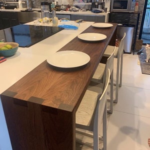 Kitchen Island Extension Table, Walnut Kitchen Island Extendable Table ...