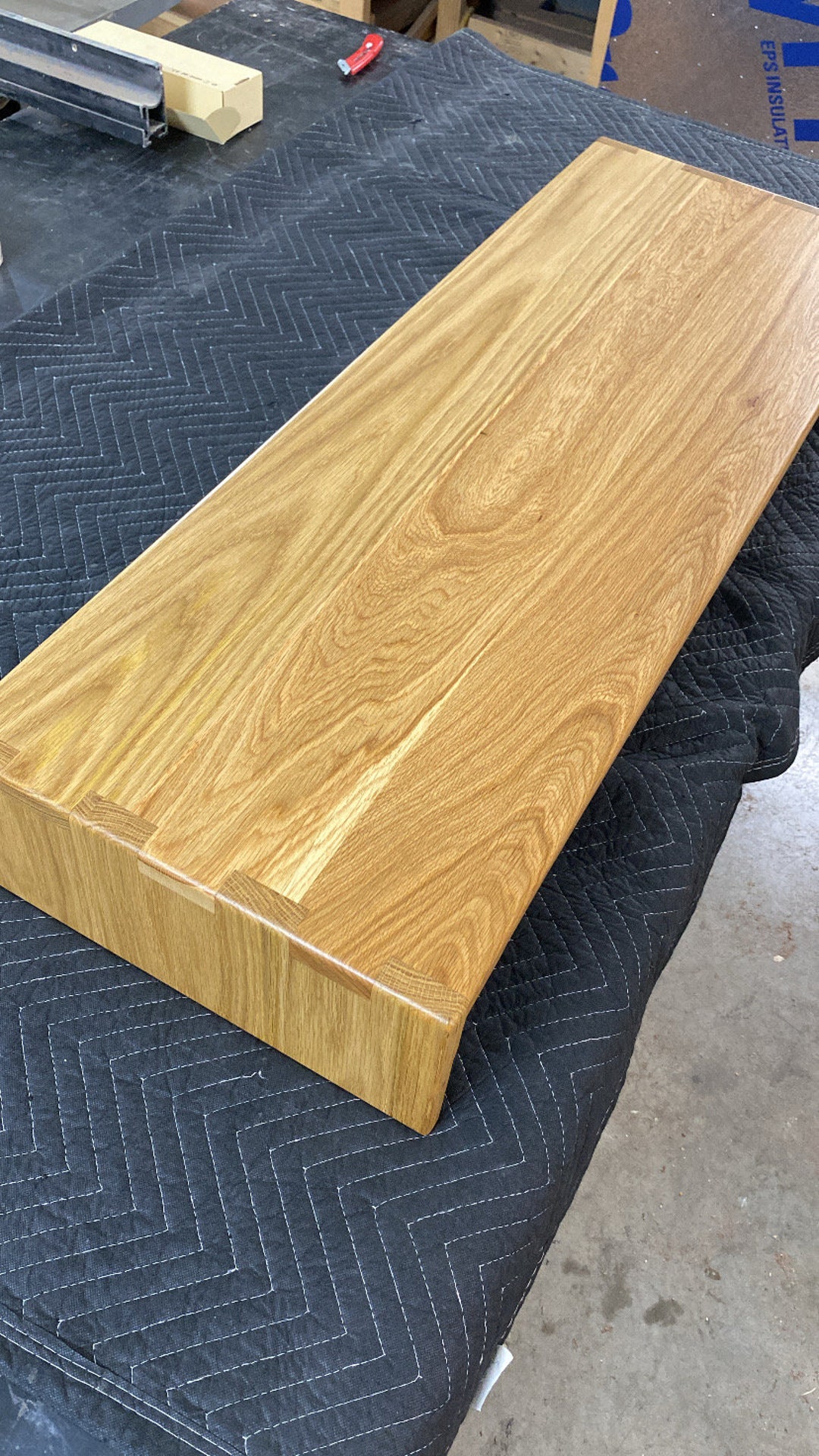 Ottoman Table Top Tray in White Oak, Custom Ottoman Tray, Ottoman ...