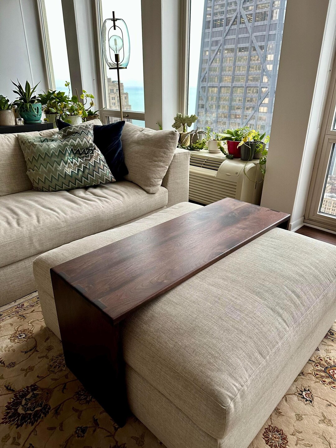 Ottoman Table Solid Walnut Custom Made to Your Ottoman, Ottoman Coffee ...